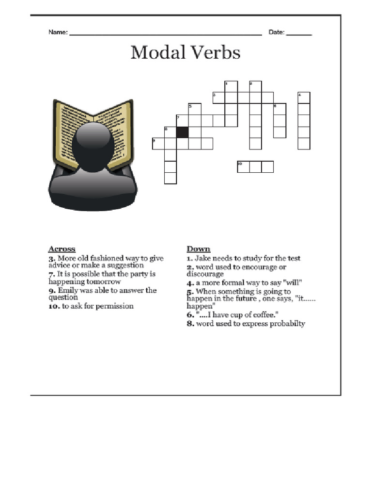 Modal Verb crossword | PDF