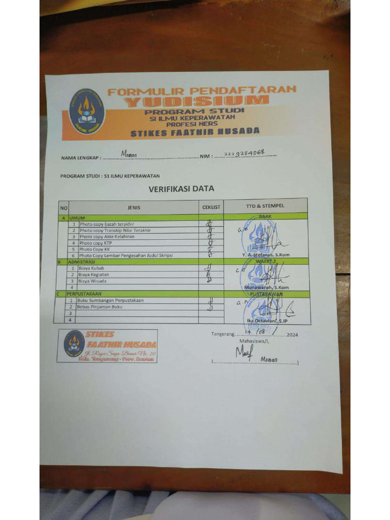 Pendaftaran Yudisium Pdf
