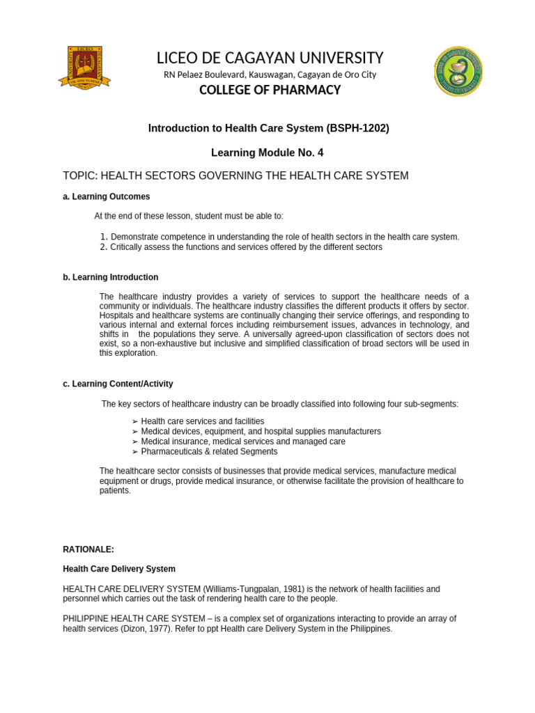 Healthcare MODULE 4 | PDF | Health Care | Healthcare Industry