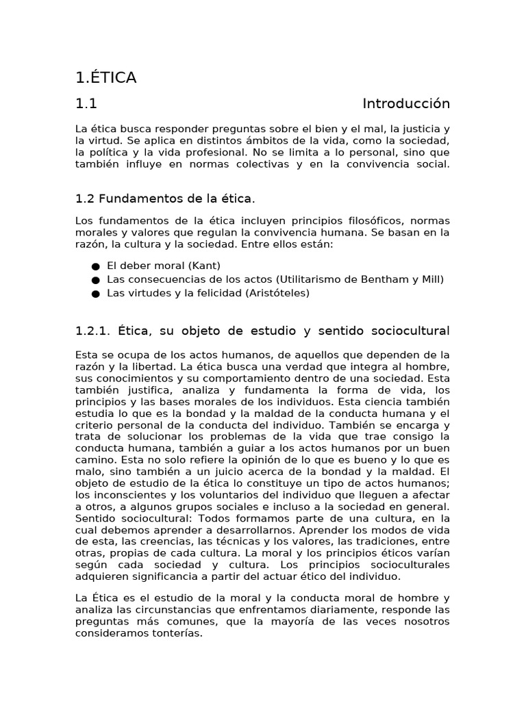 etica (1) | PDF | Moralidad | Derechos humanos