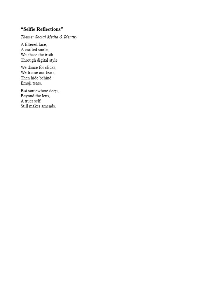 Selfie Reflections | PDF