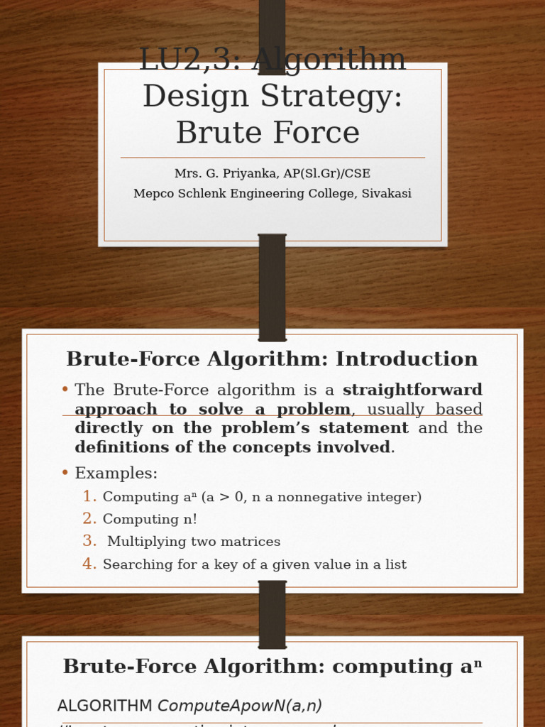 Brute-Force Algorithm Design Strategies | PDF | Multiplication | Time Complexity