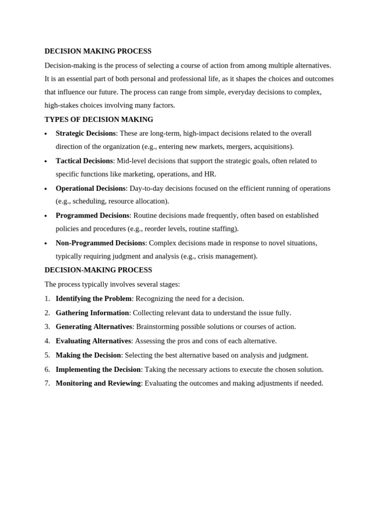 Effective Decision-Making Strategies | PDF | Decision Making | Cognition