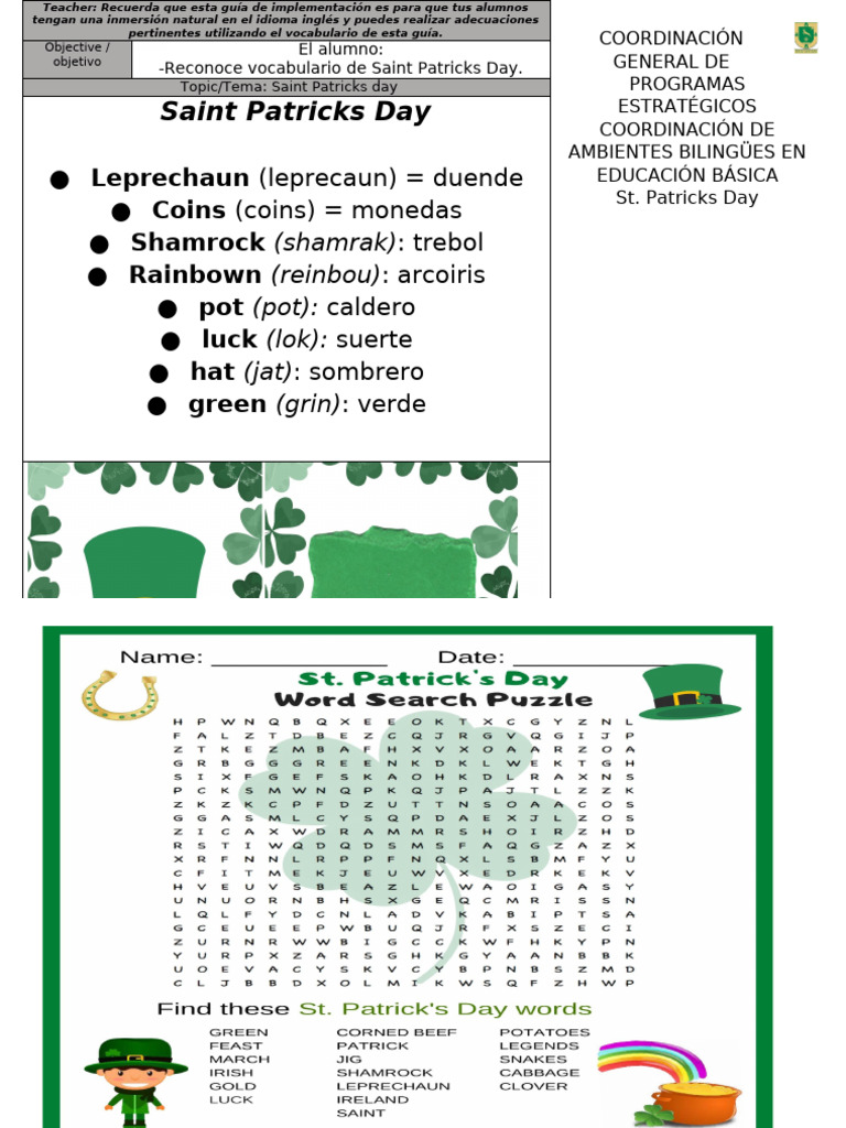 ST Patricks Activities | PDF