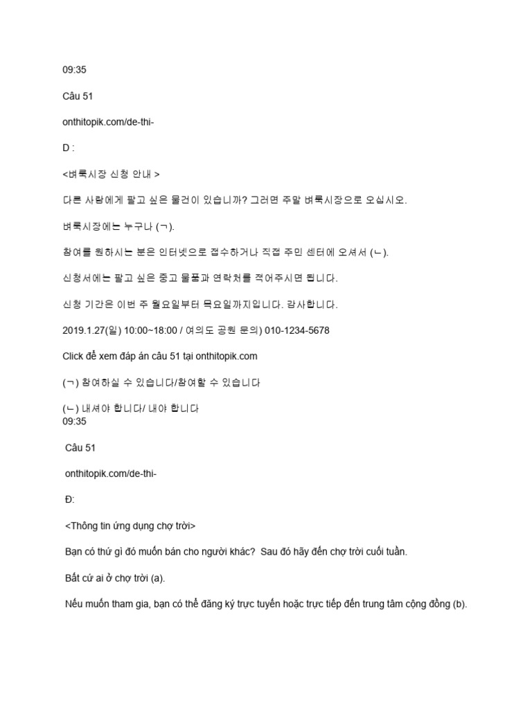 Luện câu 51, 52 | PDF