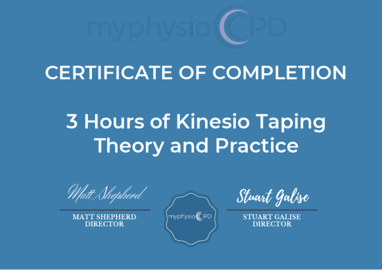 Taping Short Certificate | PDF