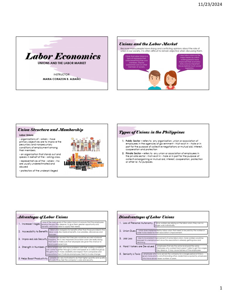 Topic 12 Unions and The Labor Market | PDF | Trade Union | Labour Economics