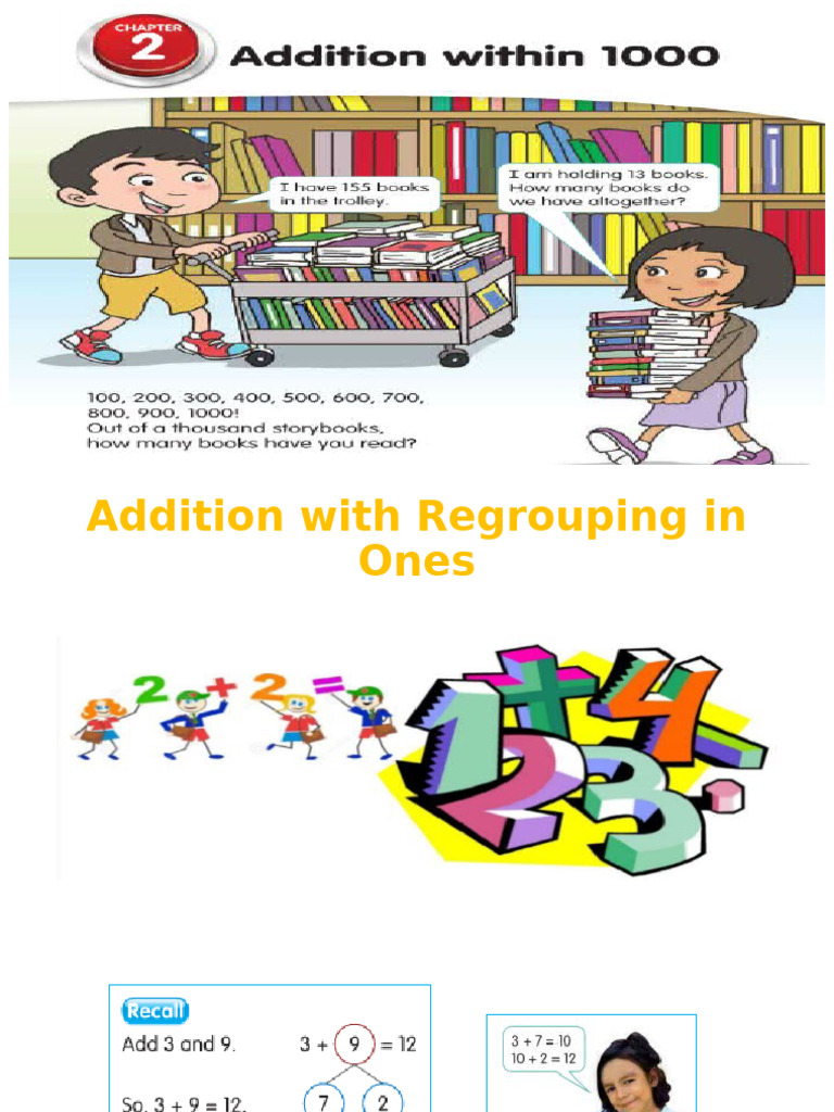 Addition in Regrouping in Ones | PDF
