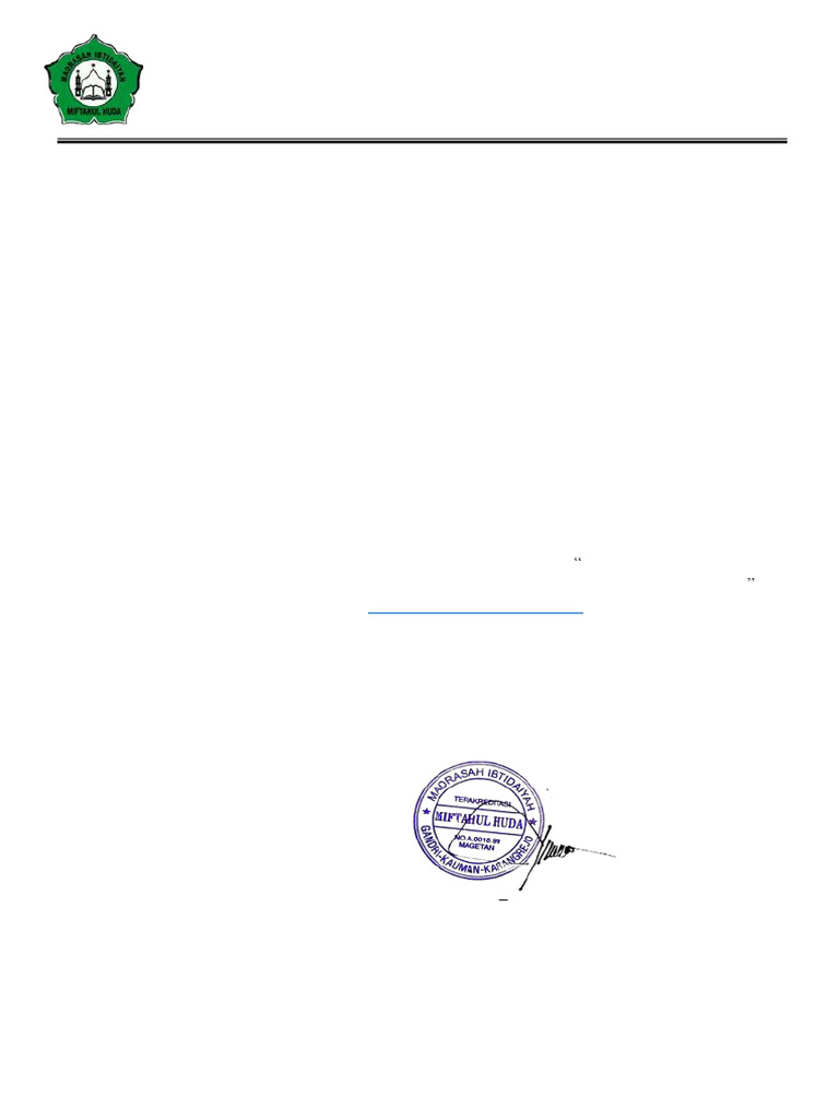 Surat Keterangan Karya Inovasi Video Pembelajaran - Bab 5 - Sumarsih S.PD | PDF