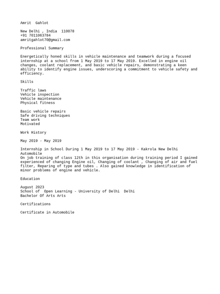 Amrit Gahlot Resume | PDF