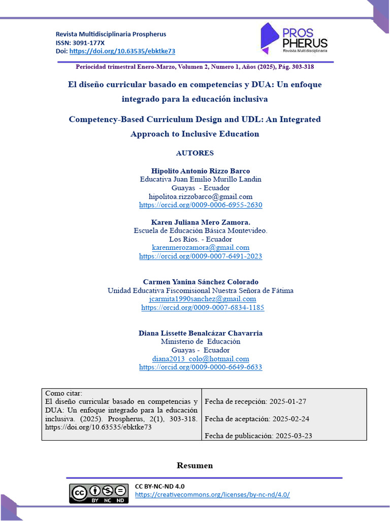 El Diseno Curricular Basado en Competencias y DUA | PDF | Enseñando | Plan de estudios