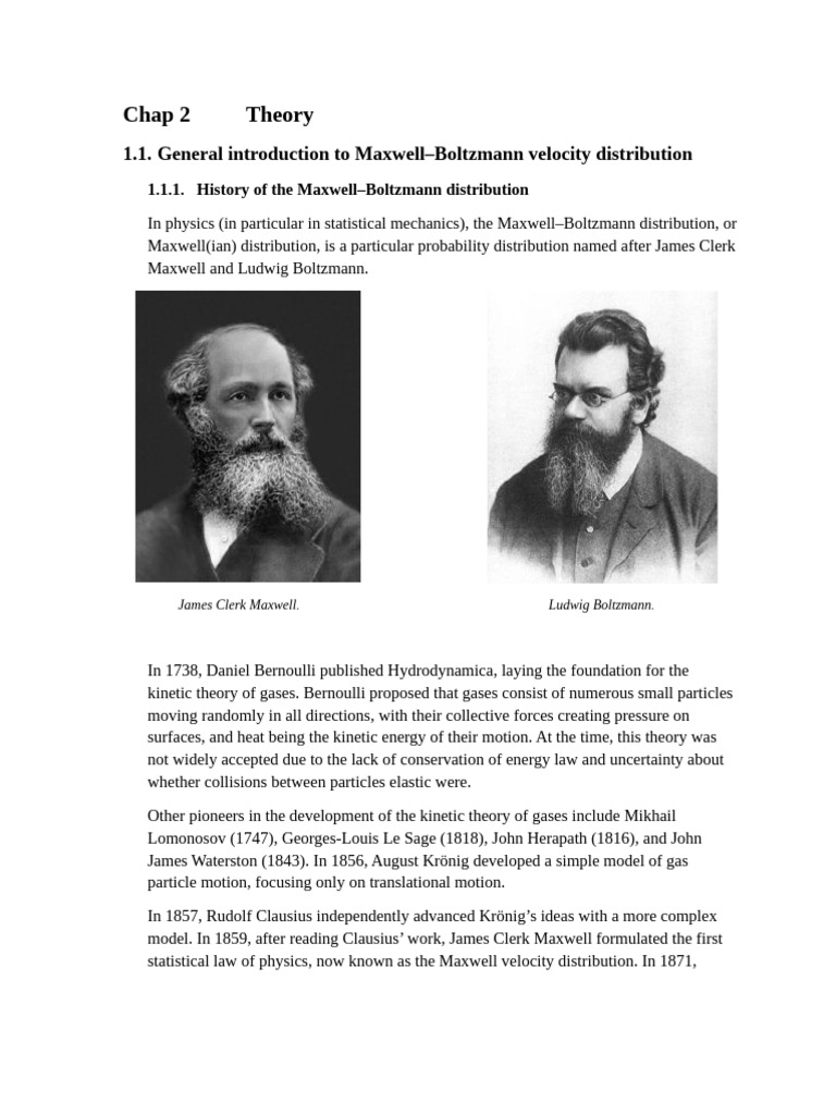 Maxwell-Boltzmann Distribution Overview | PDF | Gases | Temperature