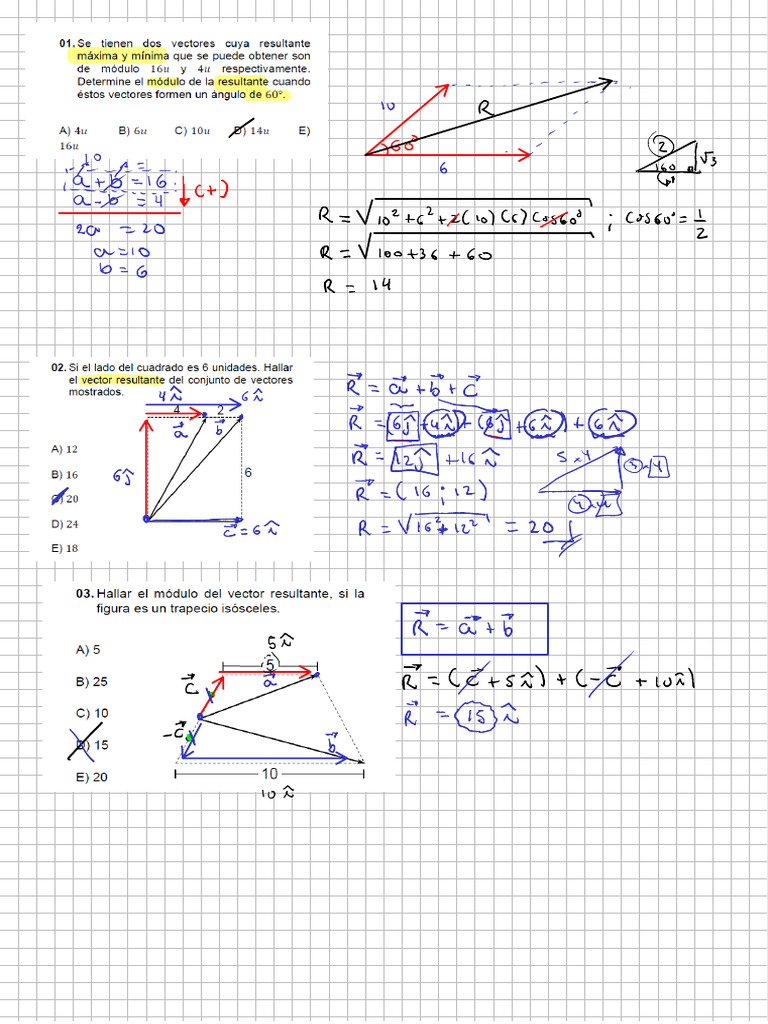 SEMANA 1 VECTORES (1) Resueltos | PDF