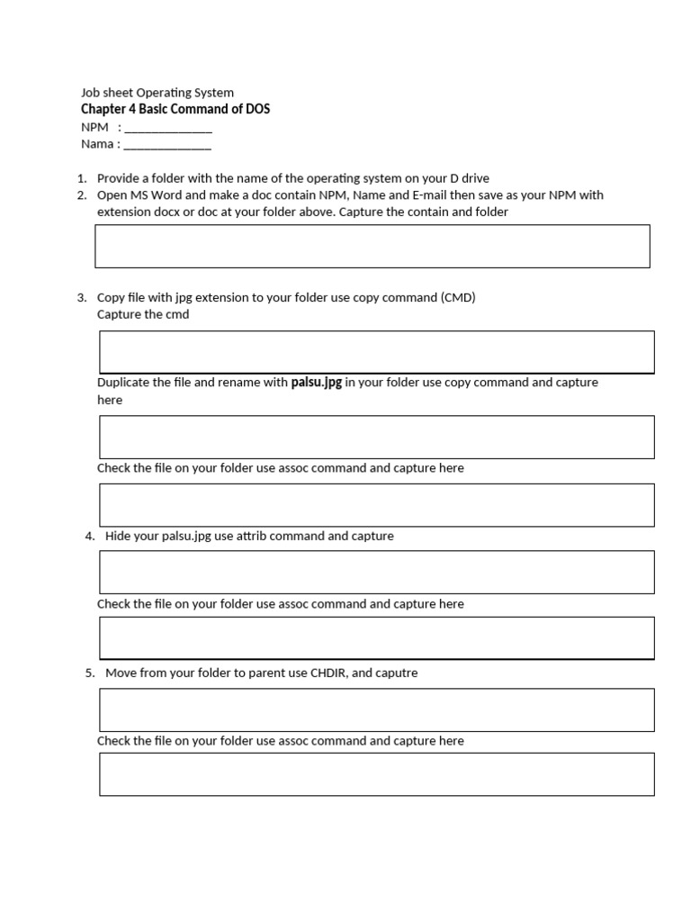Job Sheet Chap 4 OpsSys | PDF