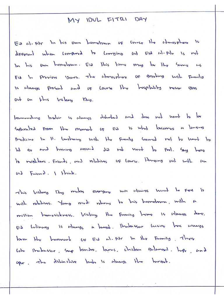 428-My Idul Fitri Day | PDF