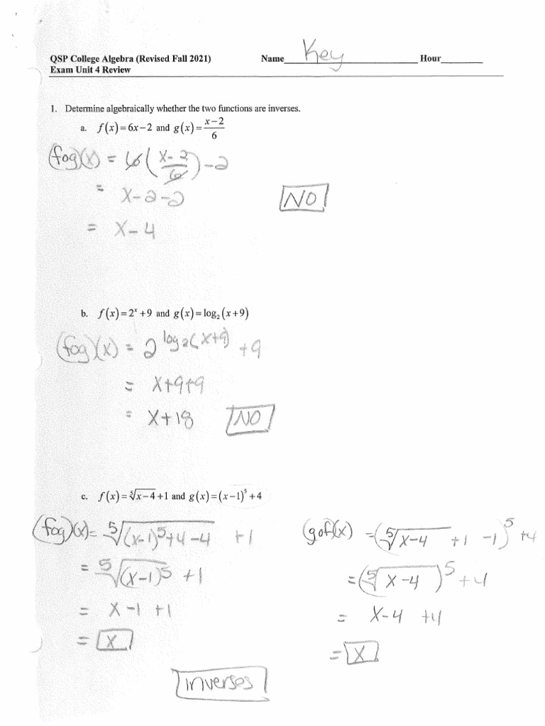 Unit 4 Review Room To Work WORKED OUT SOLUTIONS | PDF
