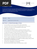Commis III Job Description | PDF | Chef | Grilling