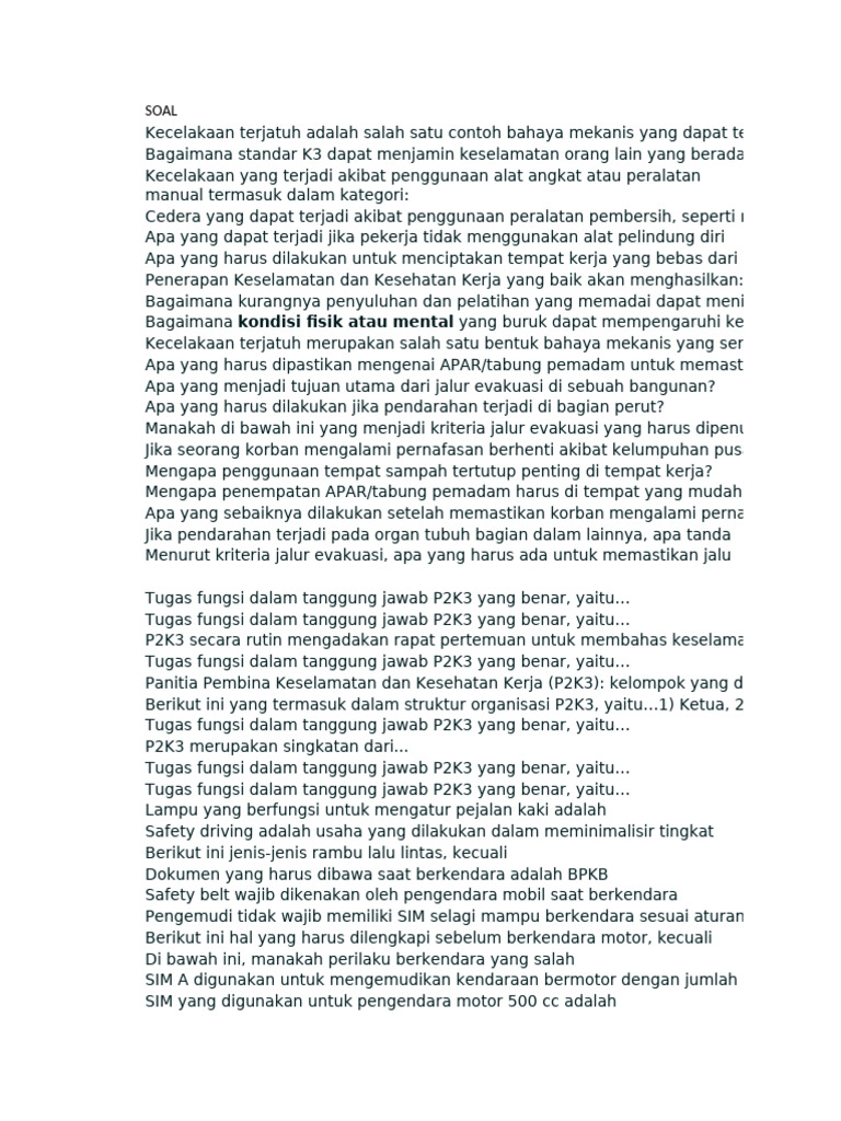 Keselamatan Kerja | PDF