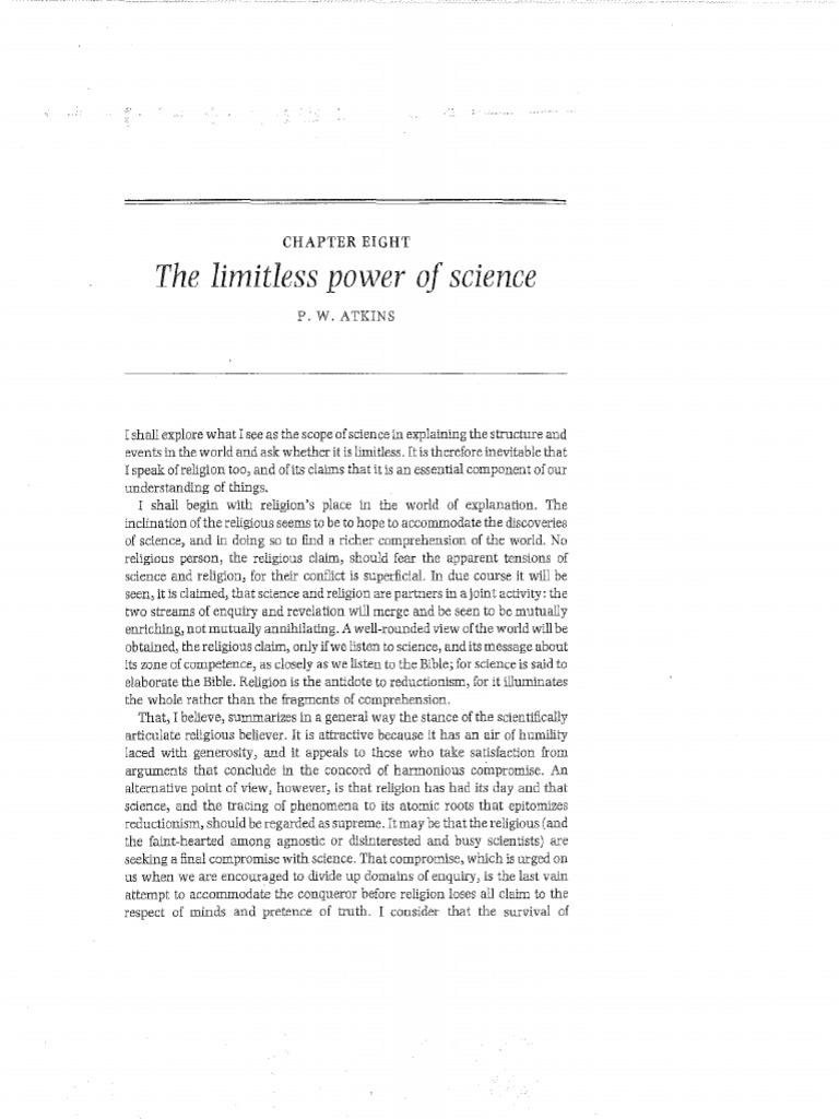 Atkins Limitless Power | PDF | Science | Reductionism