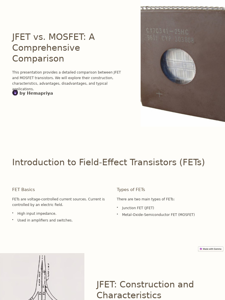 JFET Vs MOSFET A Comprehensive Comparison | PDF | Mosfet | Field Effect Transistor