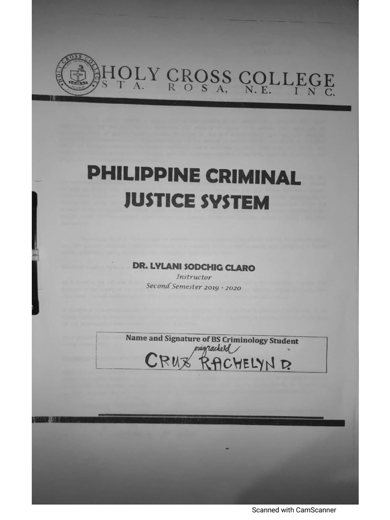 PHILIPPINE CRIMINAL JUSTICE SYSTEM | PDF