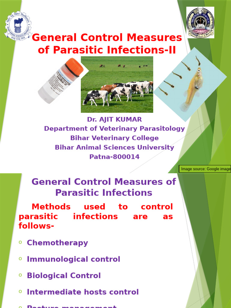 General Control Measures of Parasitic Infections - II | PDF ...