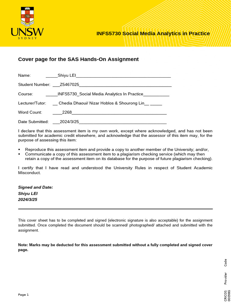 SAS Individual Assignment | PDF | Taste | Coffee