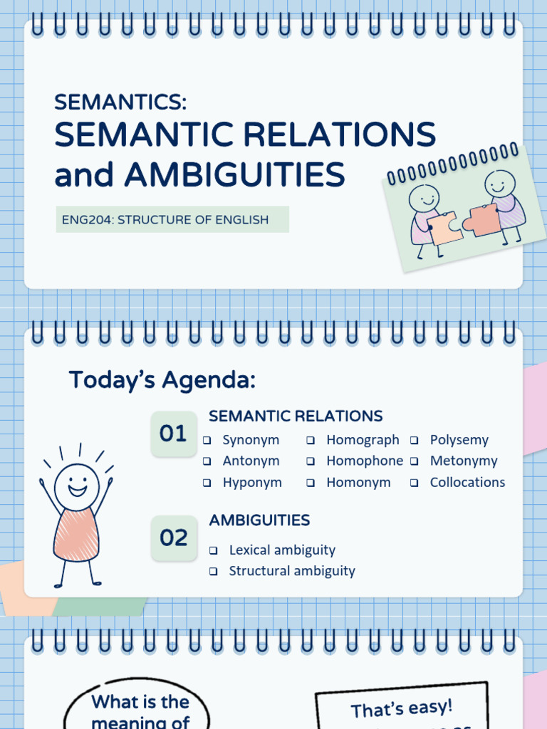 Key Concepts in English Semantics | PDF | Ambiguity | Semantics