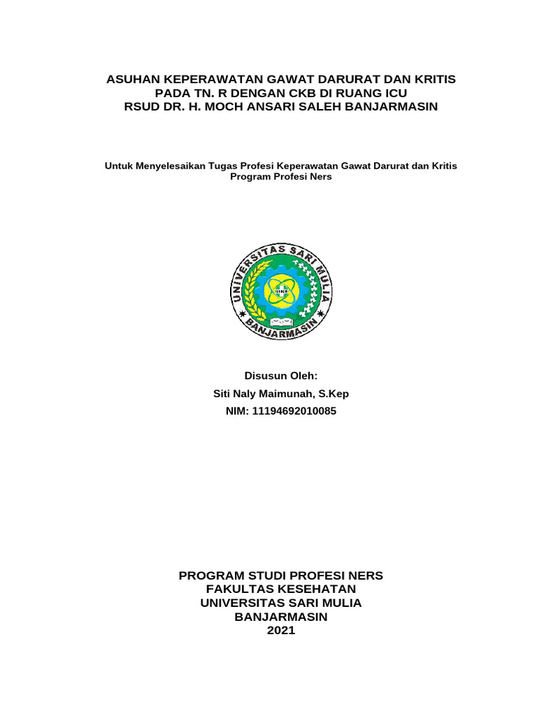 Askep Tn. R CKB+hematoma Epidural | PDF