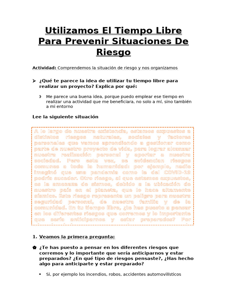 Comunicacion - S31 | PDF | Riesgo