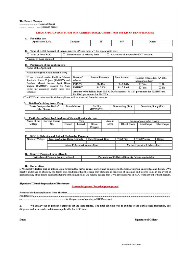 KKC Form Application Form - 1 | PDF