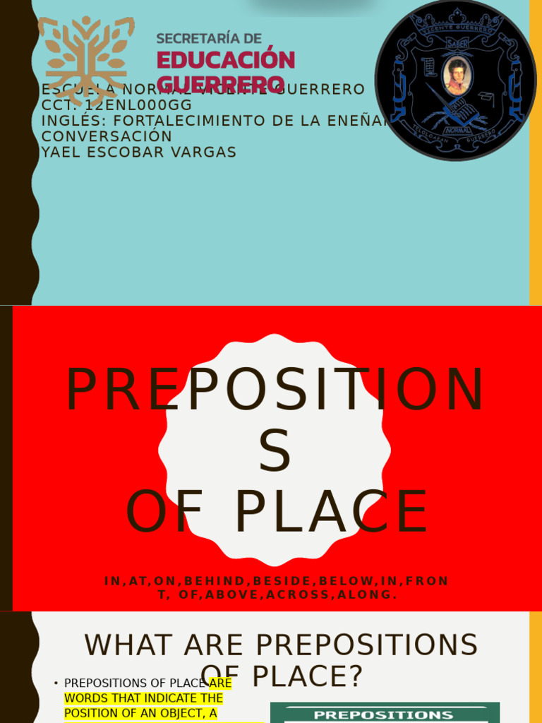 Ejemplos de Preposiciones de Lugar | PDF