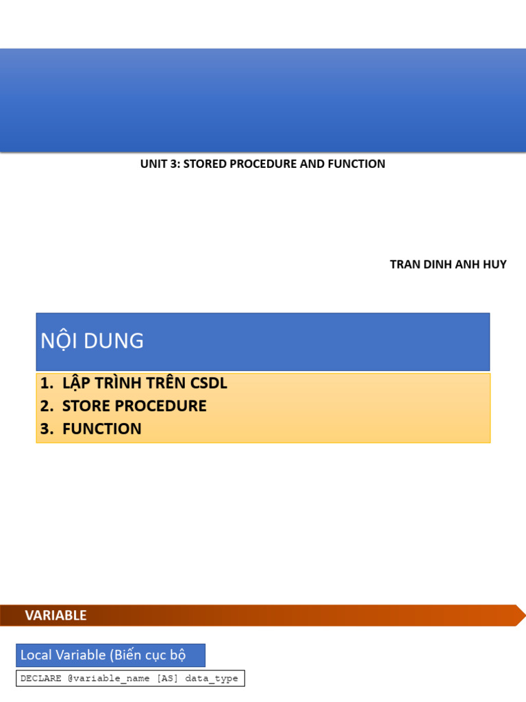 Database Ii - Unit 3 - Stored Procedure | PDF