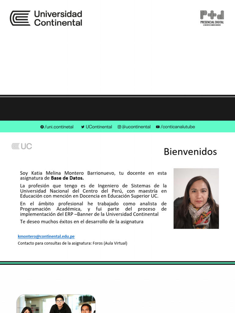 Semana 01 - Presentación - Base de Datos | PDF