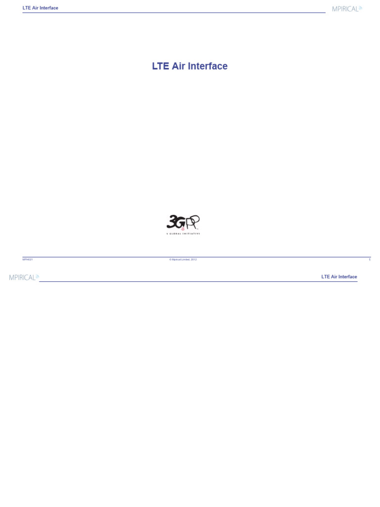 LTE Air Interface Interactive | PDF | Mimo | Electronics