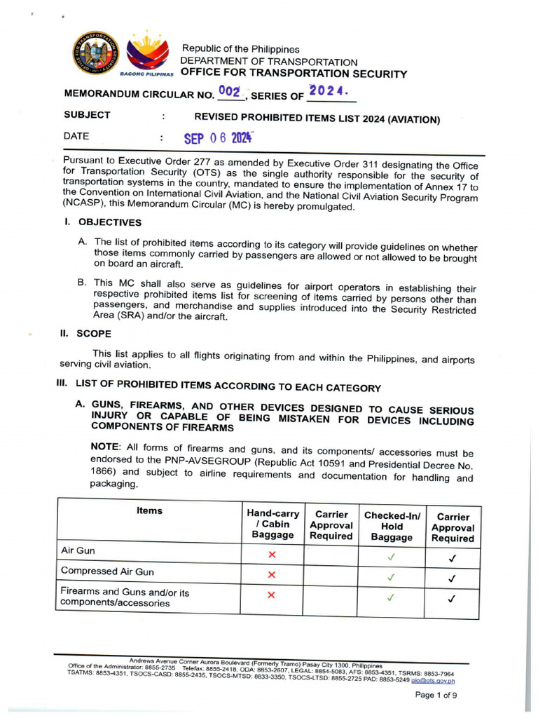 MC2024-002-09122024 Prohibited Items | PDF