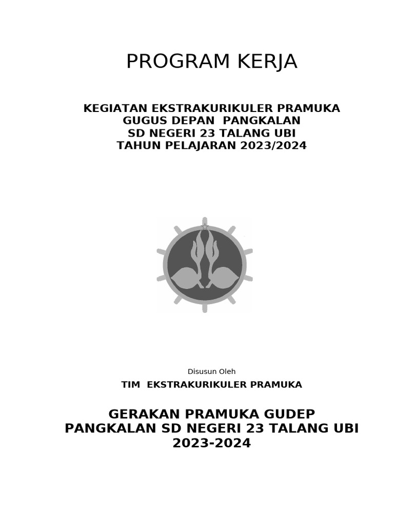 Program Kerja Pramuka Penggalang | PDF