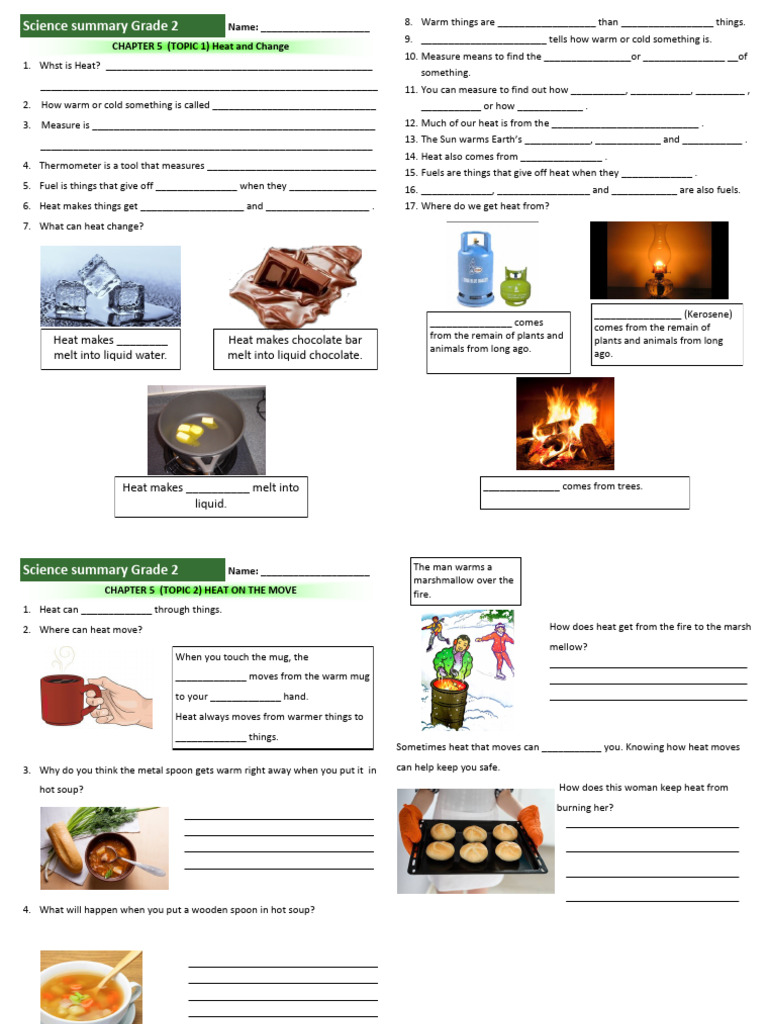 Worksheet Unit 3 Topic 1-2 1 | PDF | Heat | Fuels