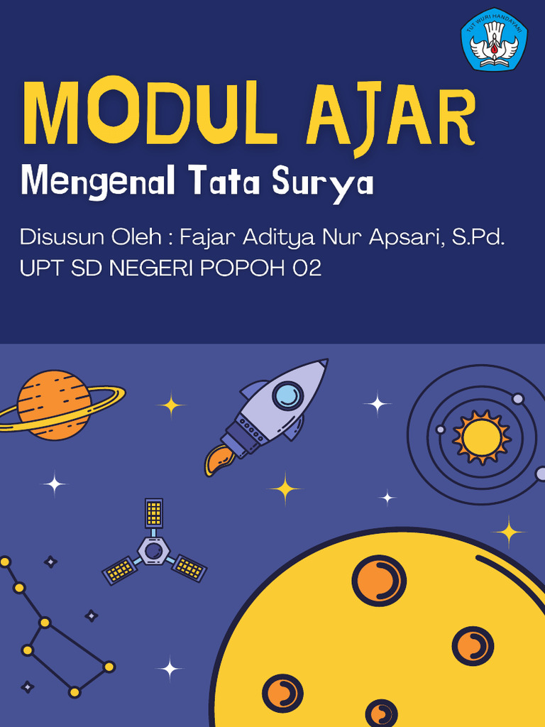 Biru Ilustrasi Sampul LKPD Mengenal Tata Surya | PDF