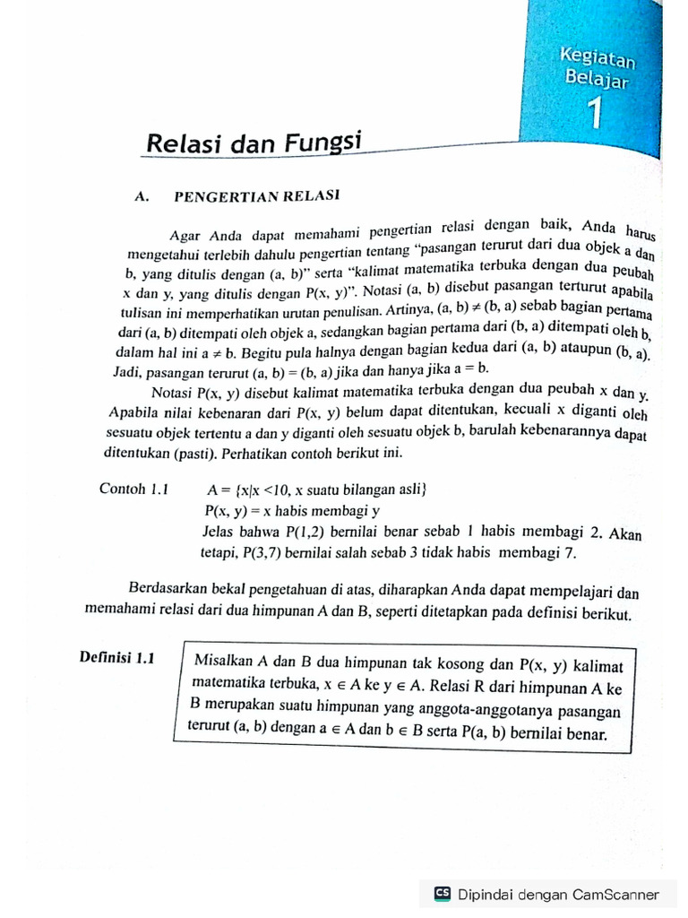 Relasi Dan Fungsi Sofi | PDF