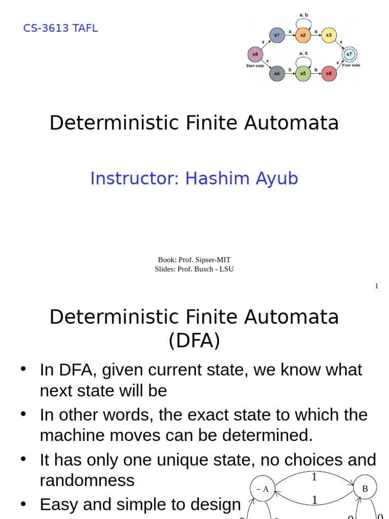 2 Deterministic Finite Automata | PDF | Automata Theory | Formal Methods