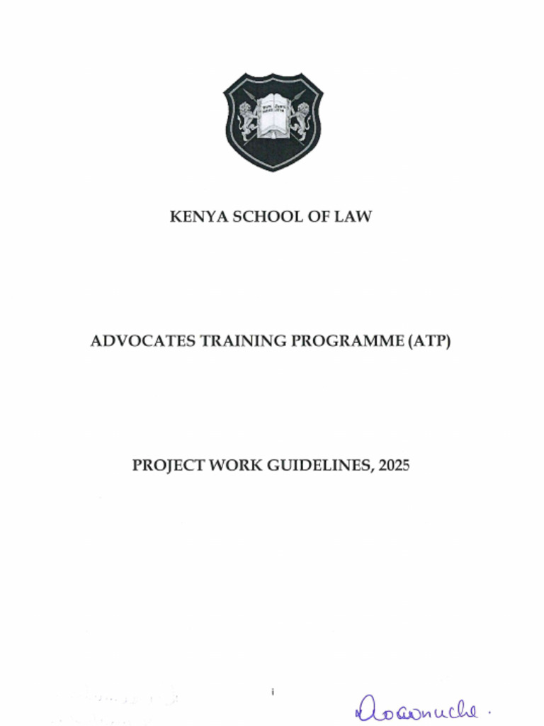 ATP Project Work Guidelines 2025-Signed | PDF