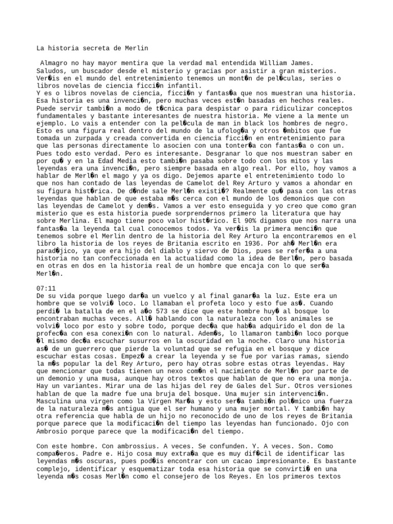 LA HISTORIA SECRETA DE MERLIN | PDF | Esmerejón