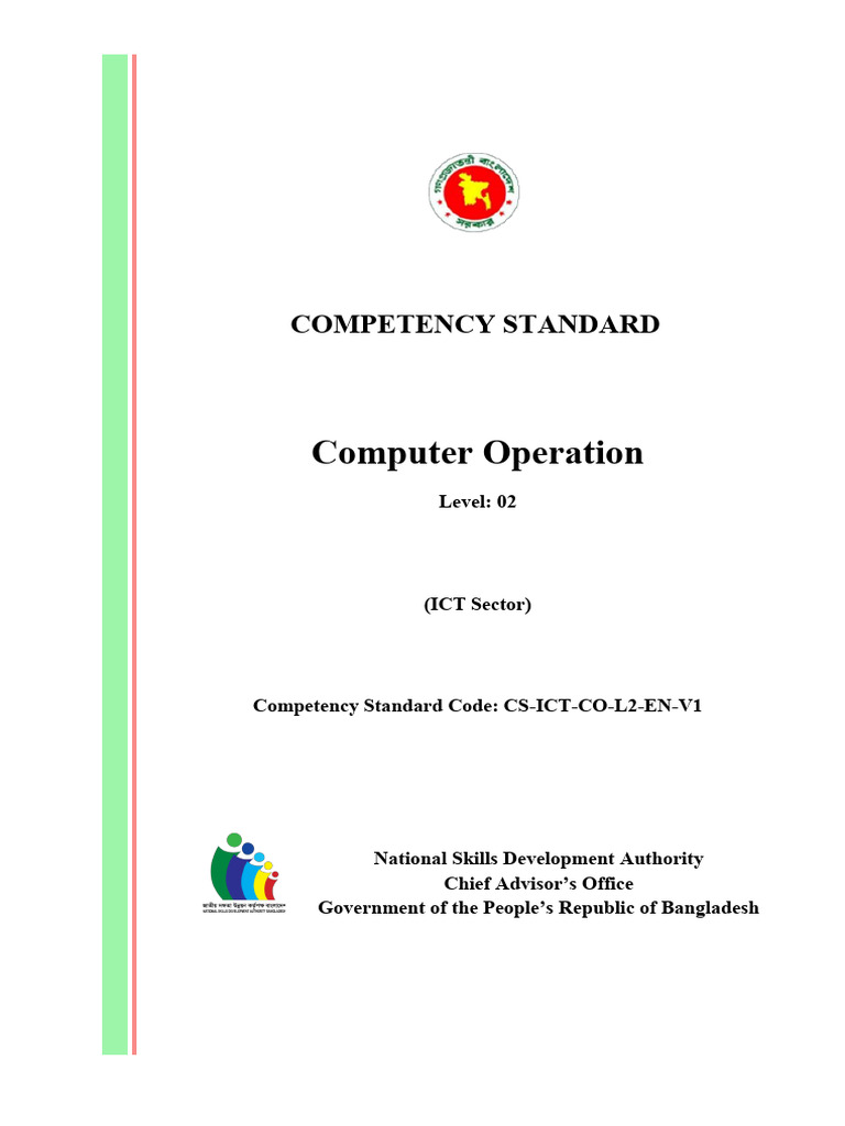Computer Operation: Competency Standard | PDF | Occupational Safety And Health | Communication