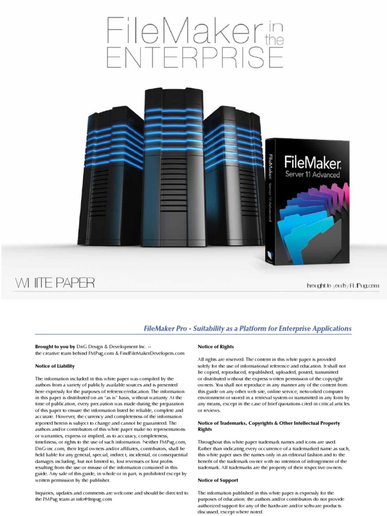 FileMaker in The Enterprise | PDF | File Maker | Software As A Service