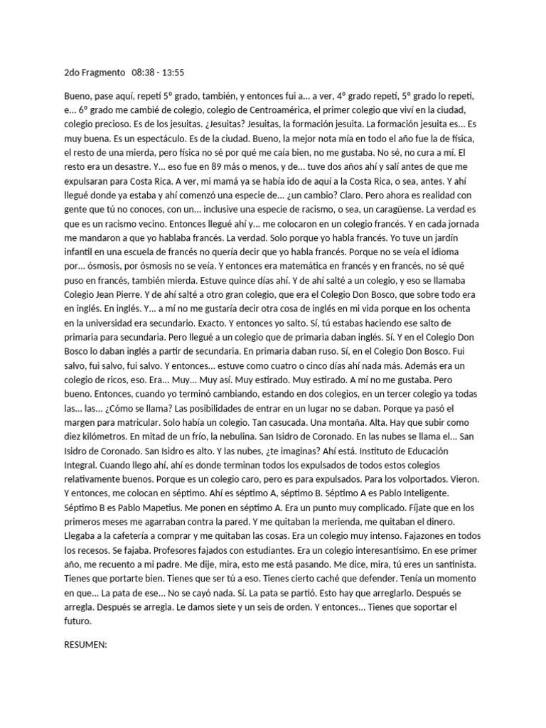 Transcripción 2 | PDF