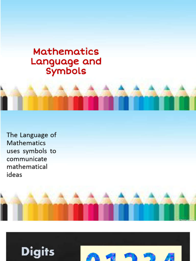 1.math Language and Symbols | PDF