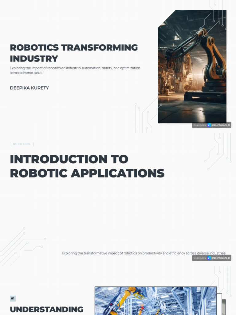 Robotic Applications in Industrial Settings | PDF