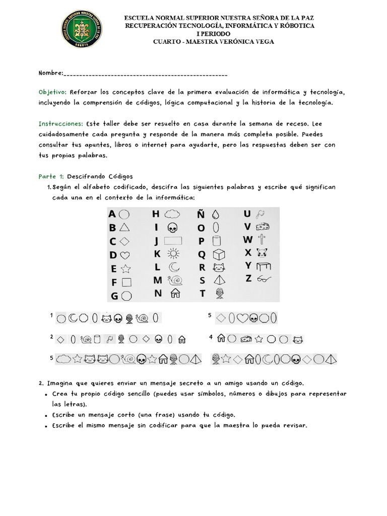 Taller de Informática: Códigos y Tecnología | PDF