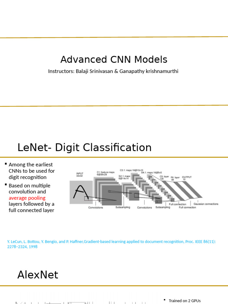 Advanced CNN Models | PDF